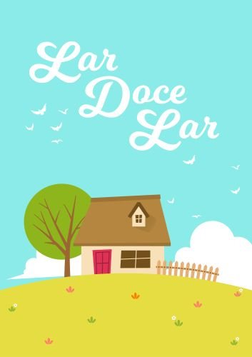 Placa quadro decorativo A4 - 21 x 29,7 Frase Lar Doce Lar | MadeiraMadeira