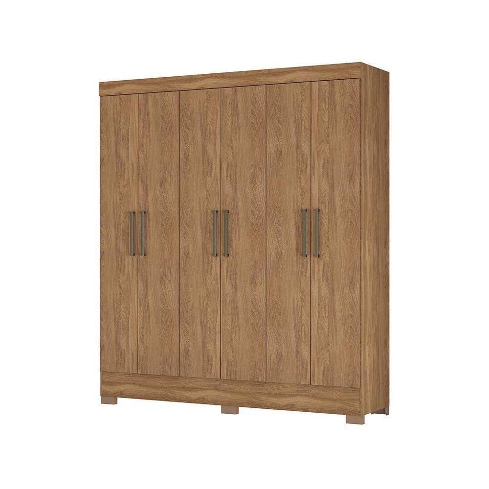 Guarda Roupa 6 Portas Moderno + 2 Gavetas Escondida Modulado Cor ...