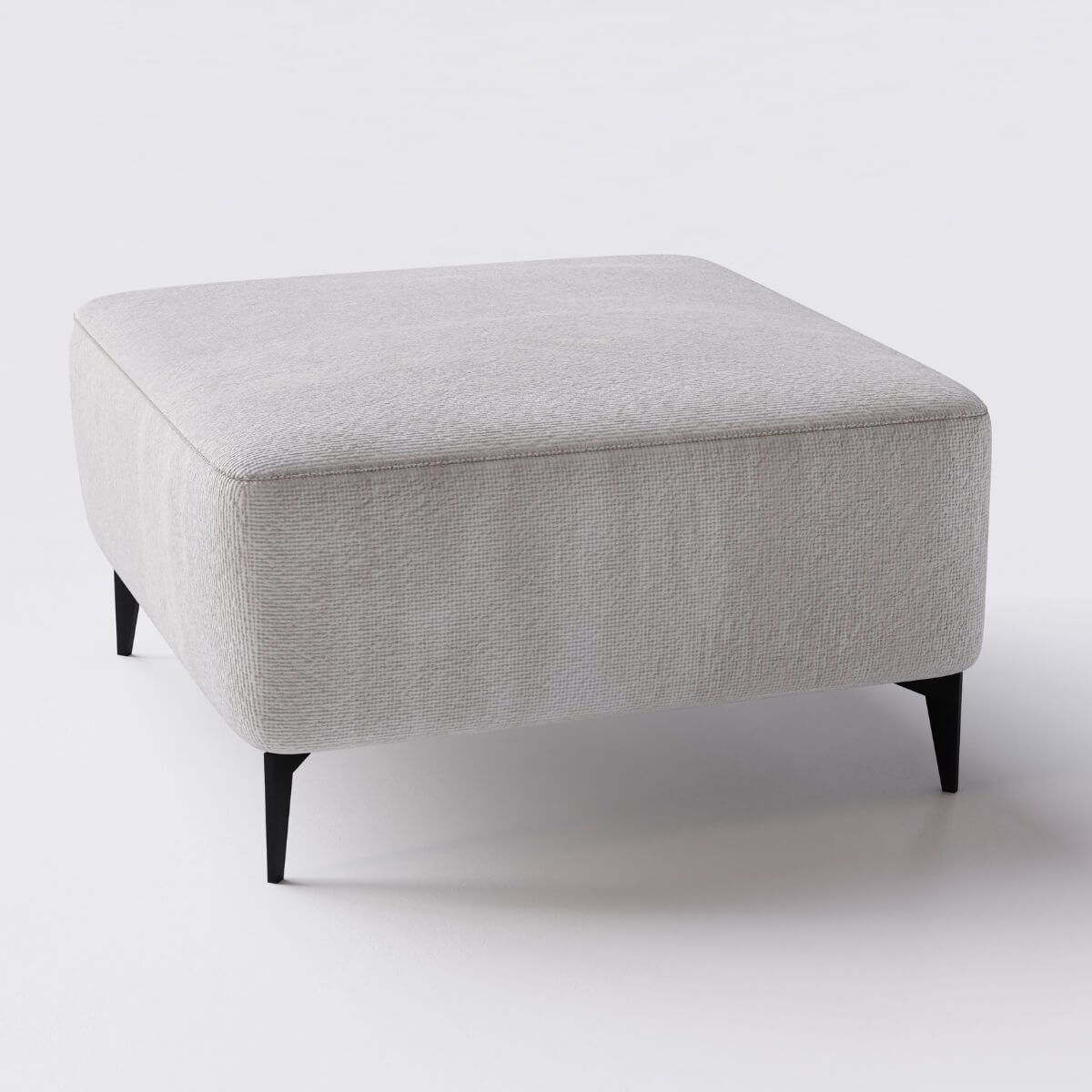 Sofá Dream Box Puff 80cm em Boucle Alaska Cinza e Corino Durango ...