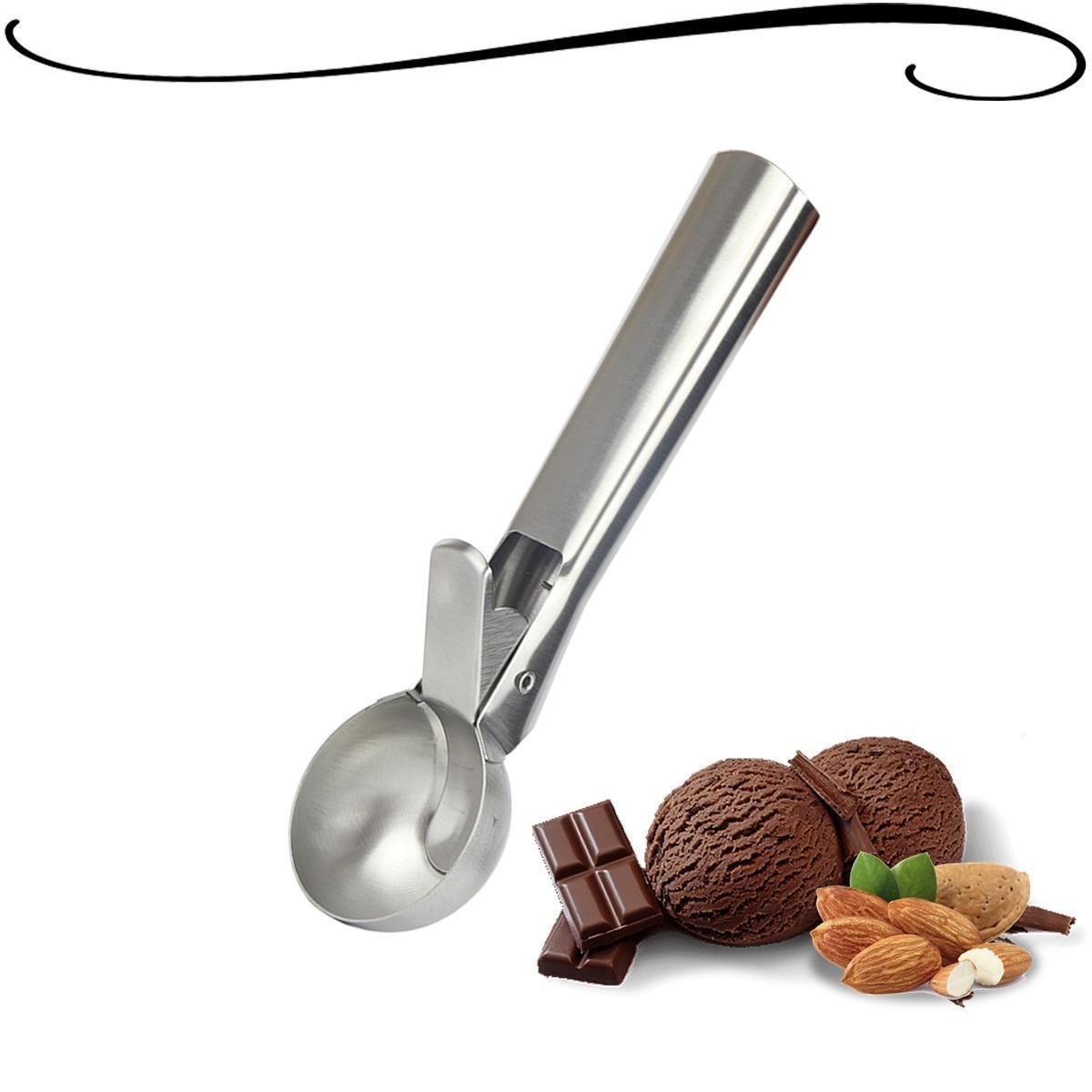 Colher Sorvete Sobremesa Em Aço Inox Elegante Profissional | MadeiraMadeira