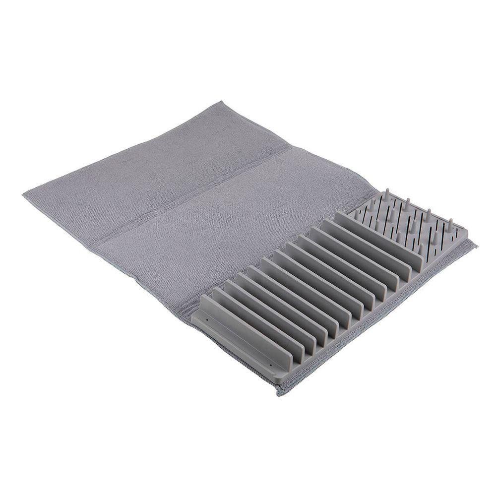 Tapete Escorredor para Louça em Plástico 60x45cm Hudson Cinza ...