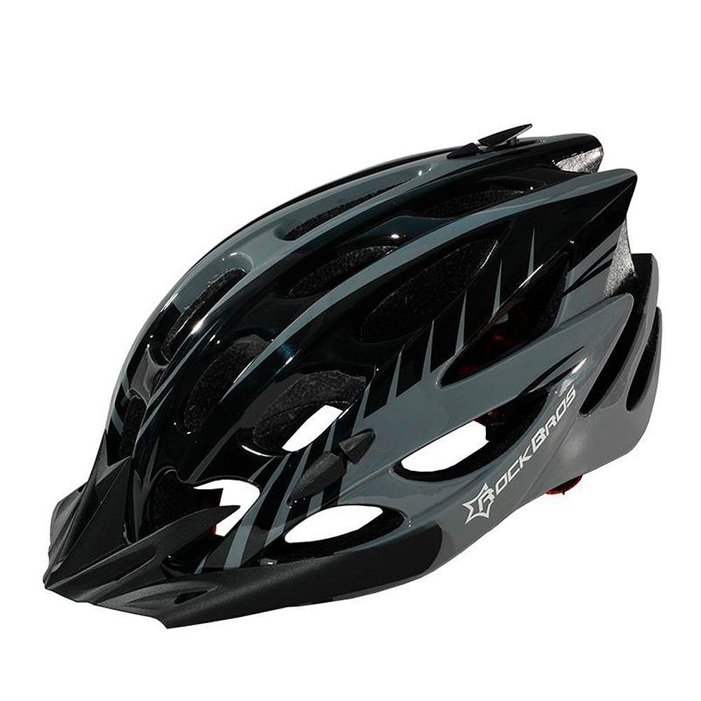 Capacete Bike Ciclismo Refletivo Preto e Cinza Rockbros | MadeiraMadeira