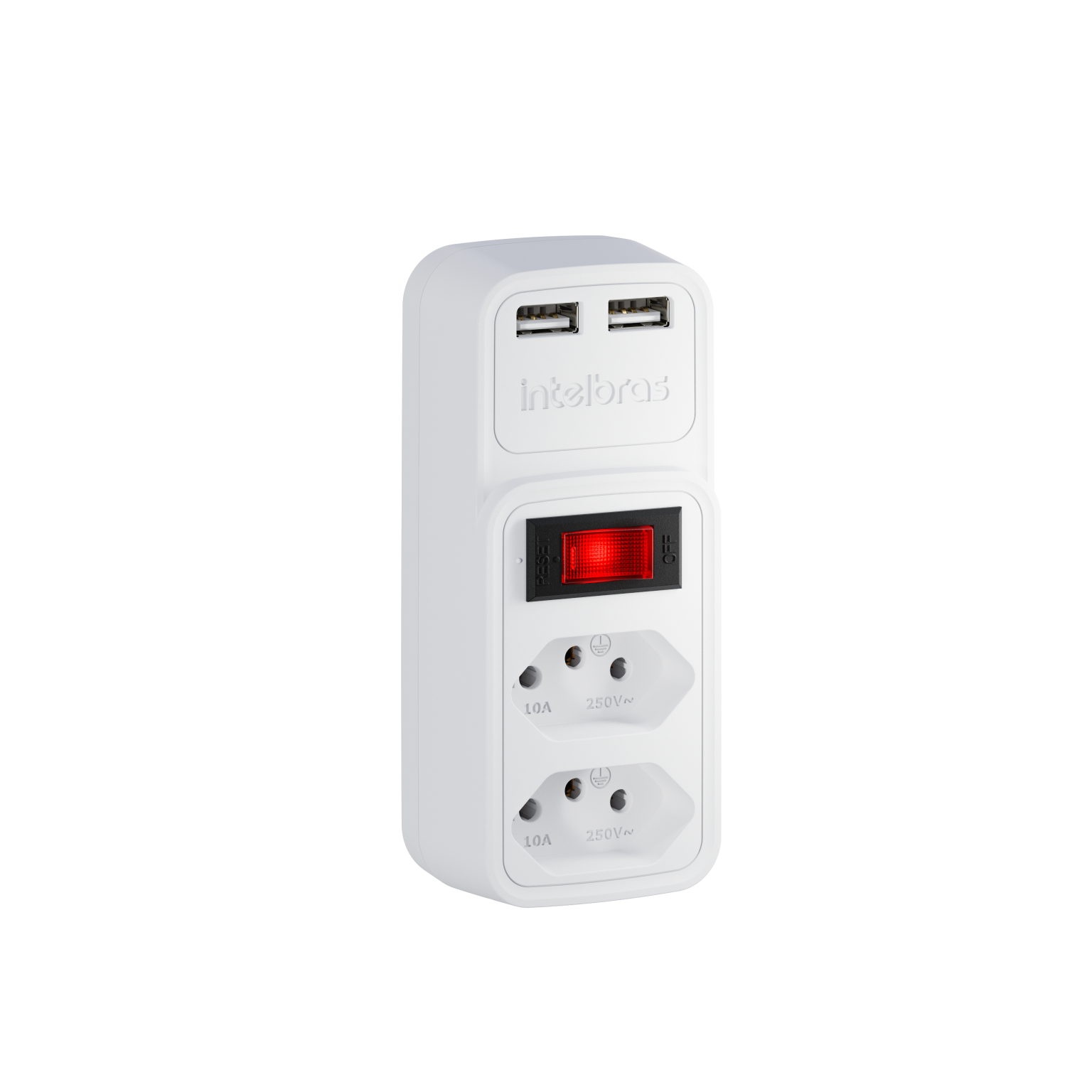 Adaptador Carregador Usb Tomada Parede Proteção Dupla Intelbras Eac 202 ...