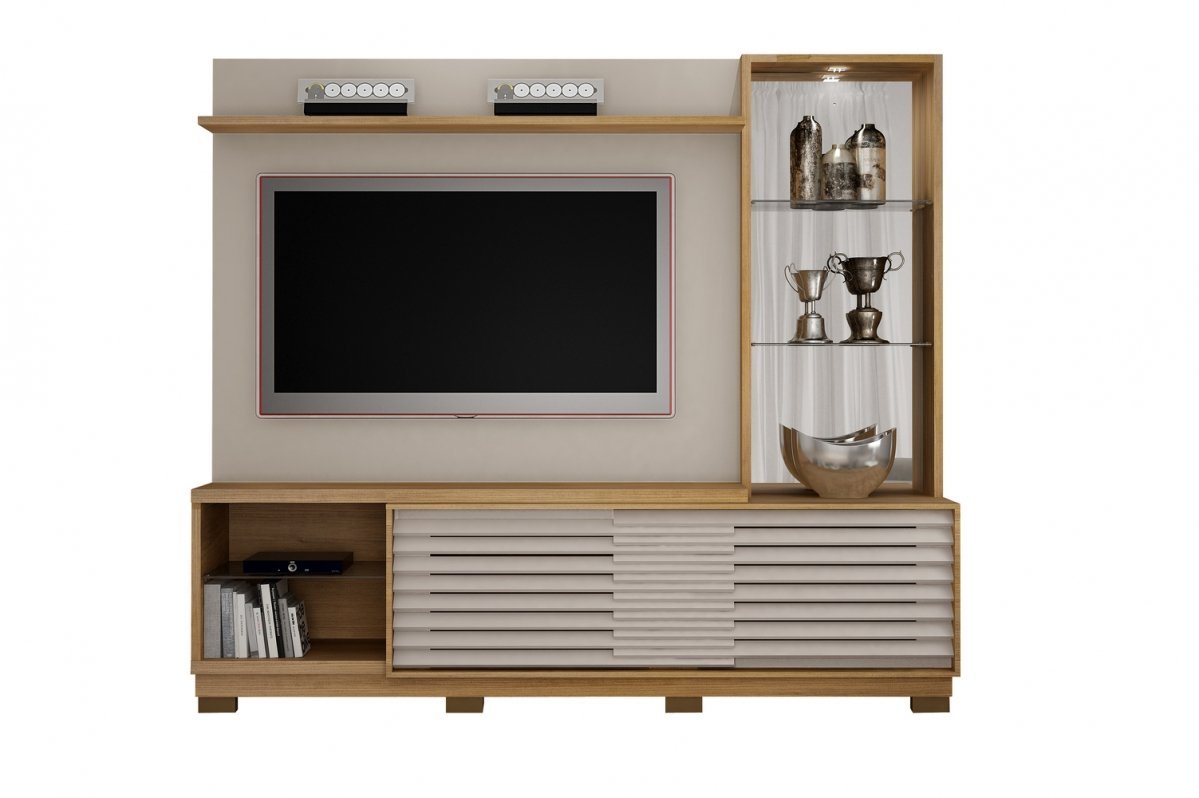 Home Theater Ravena para TV até 65 Polegadas Valdemoveis Off White ...