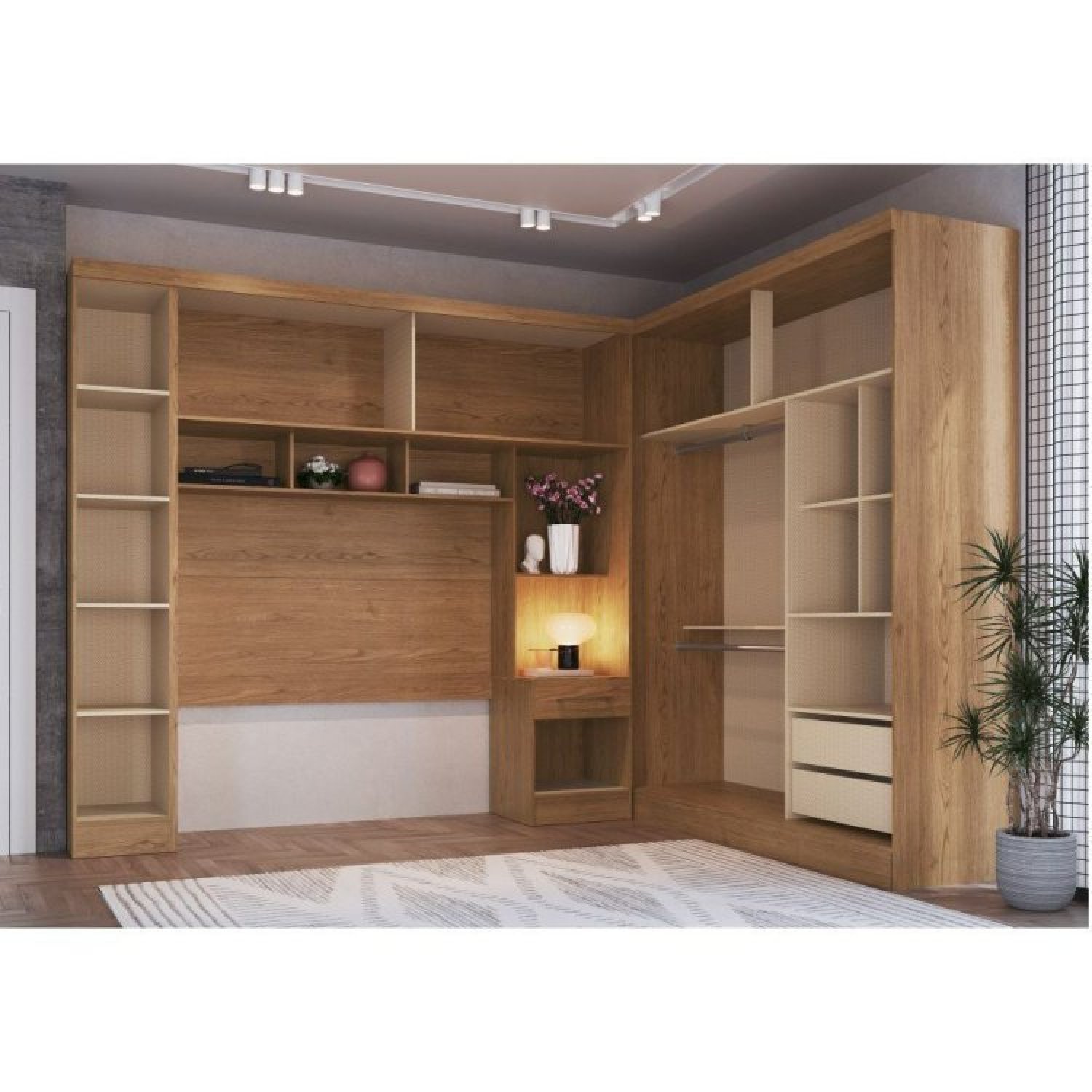 Quarto Modulado Classic Casal 3 Peças | MadeiraMadeira