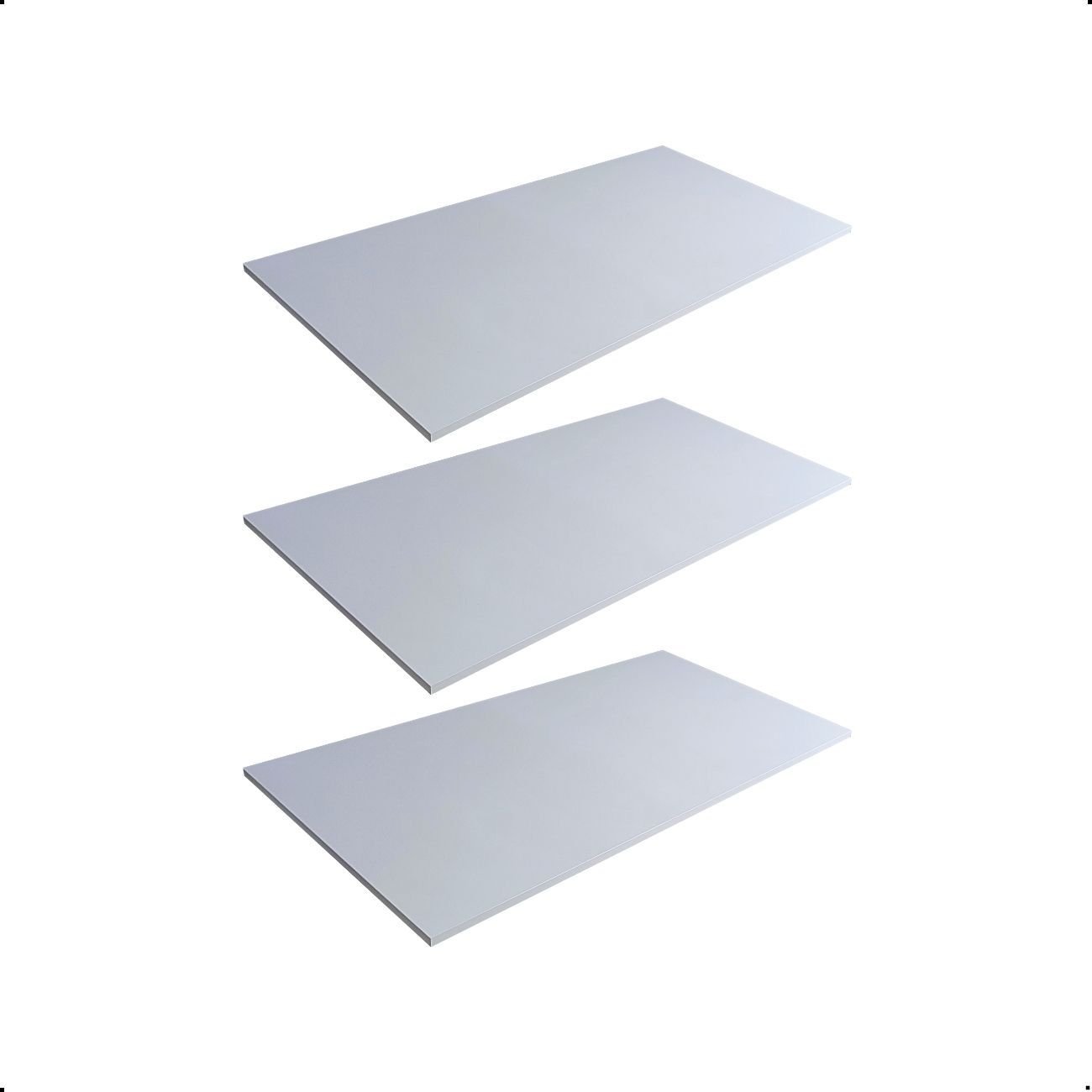 Kit 3 Prateleira Branca 90X50 Tampo Tabua Mdf Organizadora Decoração ...