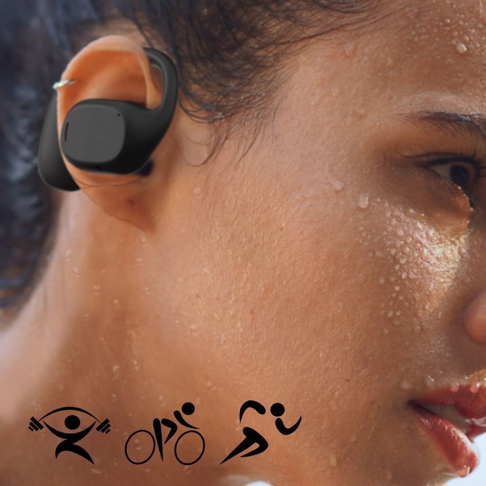 Fone de Ouvido Bluetooth Esportivo com Gancho para Corrida Treinos e ...