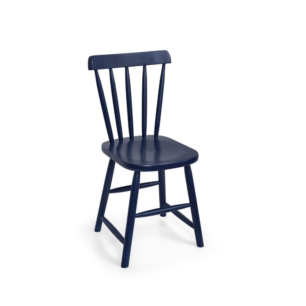 Cadeira Espanha com Assento Anatômico Madeira/MDF - Azul | MadeiraMadeira