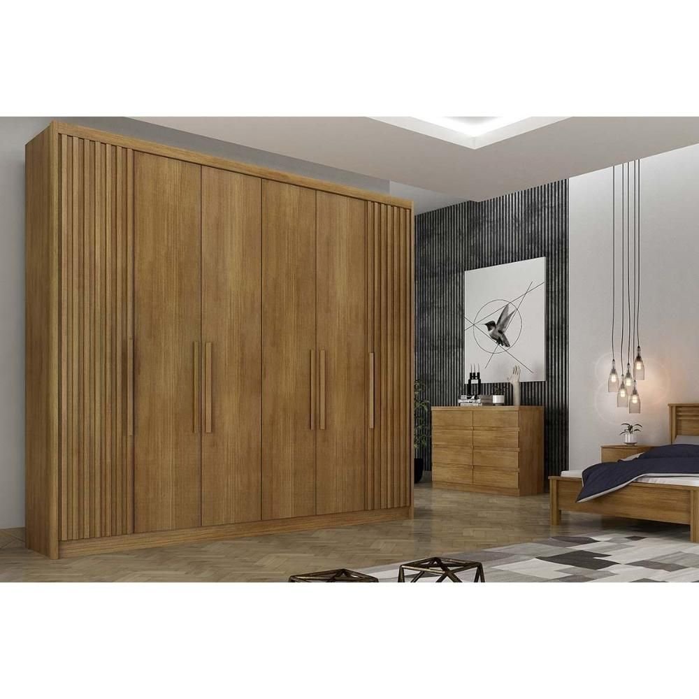 Guarda Roupa Casal 6 Portas (2 Ripadas) e 8 Gavetas Bolonha/santoro ...