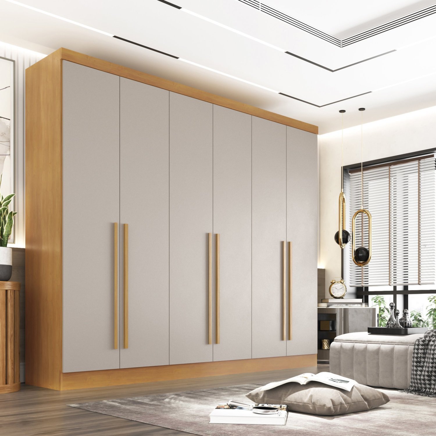 Guarda Roupa Casal 6 Portas 6 Gavetas Gramado 100% MDF | MadeiraMadeira