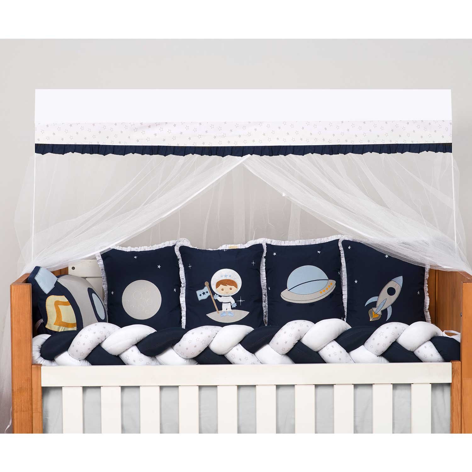 KIT BERÇO 10 PÇS ASTRONAUTA BRUBRELEL MASCULINO BABY REF: 2121501 - UN ...