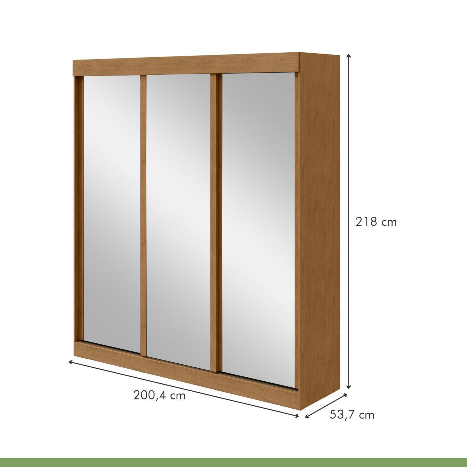 Guarda Roupas 3 Portas 3 Gavetas Super Glass Zion Yescasa | MadeiraMadeira