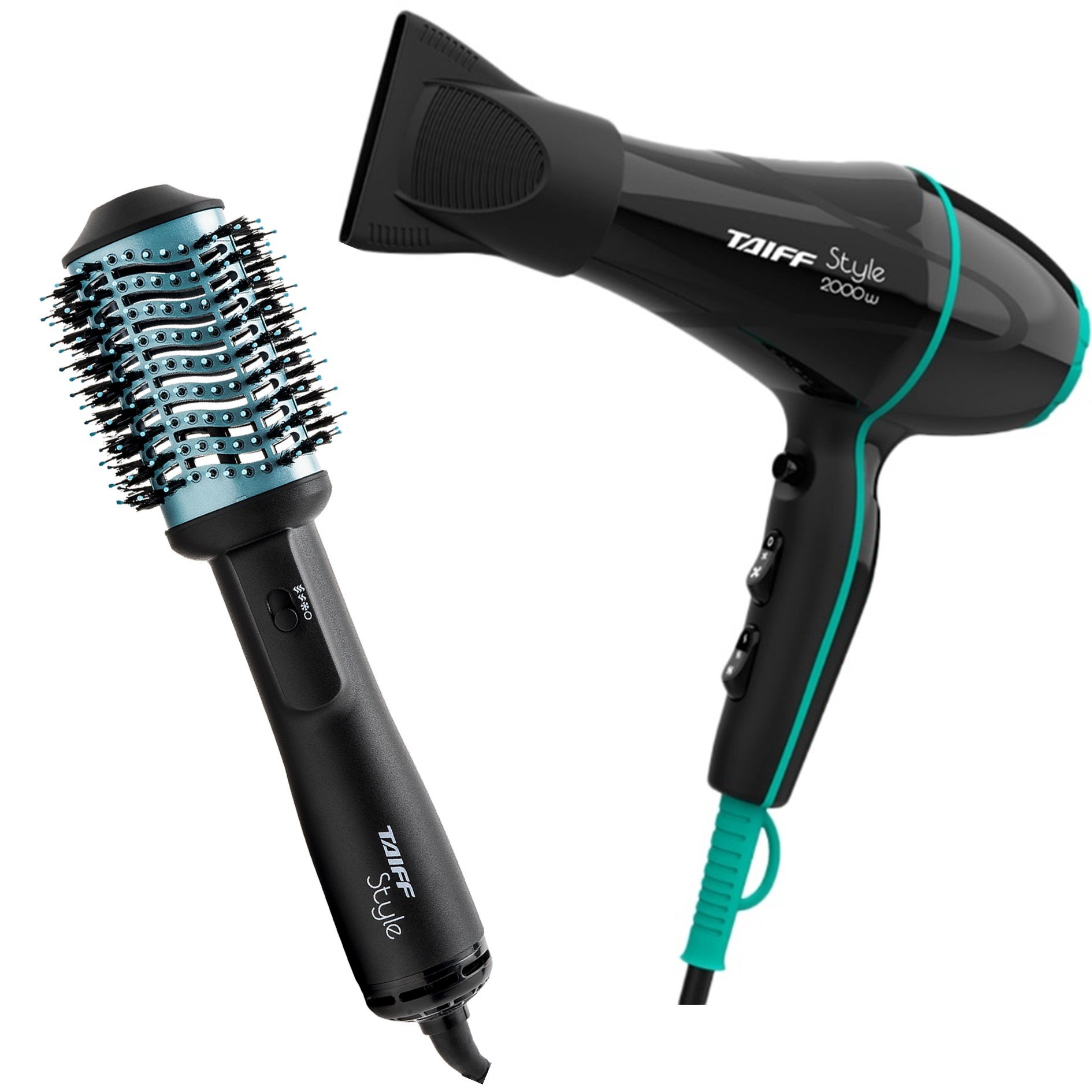 KIT TAIFF 220V - SECADOR PROFISSIONAL TAIFF STYLE PRETO 2000W + ESCOVA ...