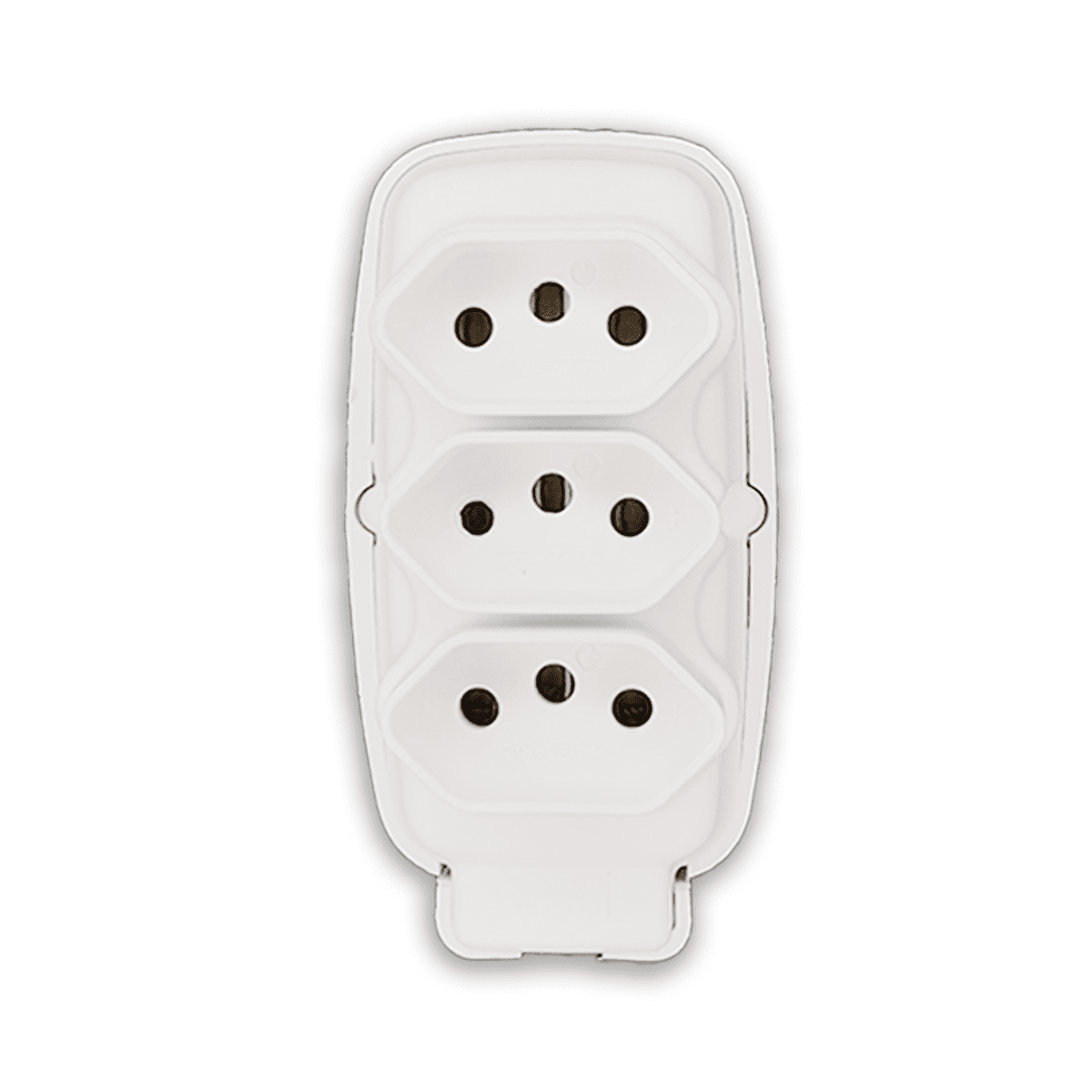 Tomada em Barra Tripla 2p+t 20a 250v Ilumi para Extensão (26331):branco ...
