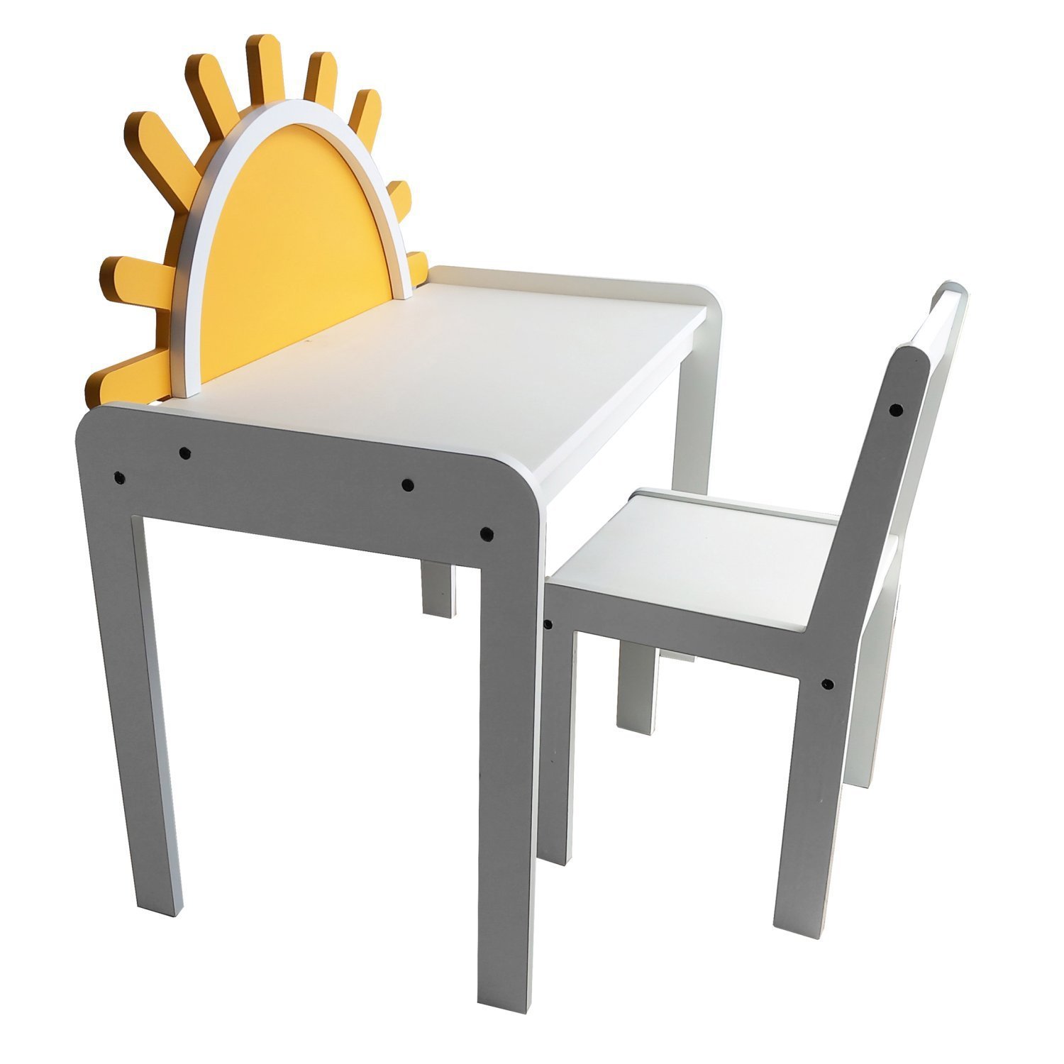 Mesa Infantil com Cadeira e Painel Sol | MadeiraMadeira