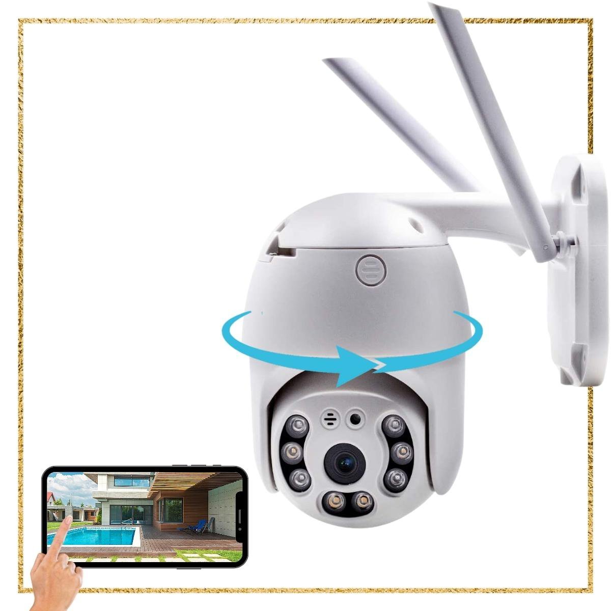 Câmera Ip Speed Dome A6 Icsee Full Hd 1080p Ptz Wifi Ip66 Prova D'água ...