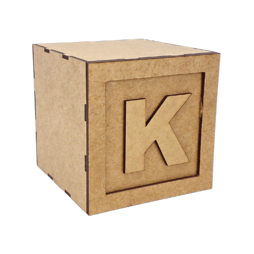 Kit Cubo Desmontável 25x25x25cm com Letra Arial Black Letra K ...