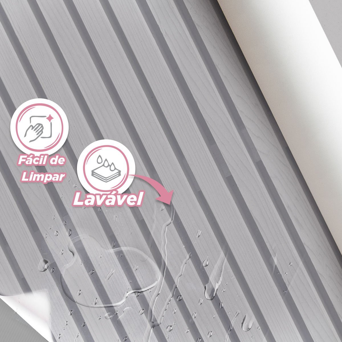 Papel De Parede Adesivo Efeito Laqueado Branco Ripas 3m Madeiramadeira
