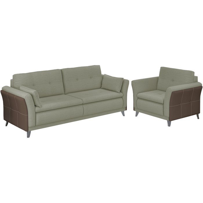 Kit Sofa 3 Lugares E Poltrona Ravel Linho E Corano TCE 1026 TCS 721 ...