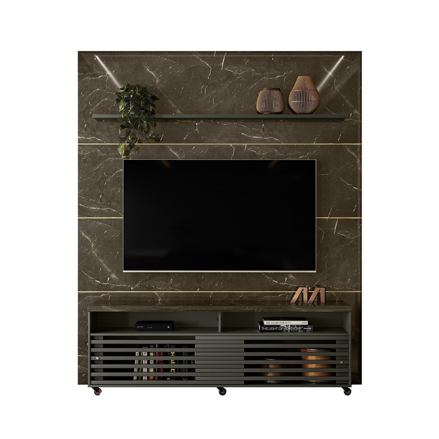 Rack com Painel para TV até 75 Polegadas 2 Portas Prestige | MadeiraMadeira