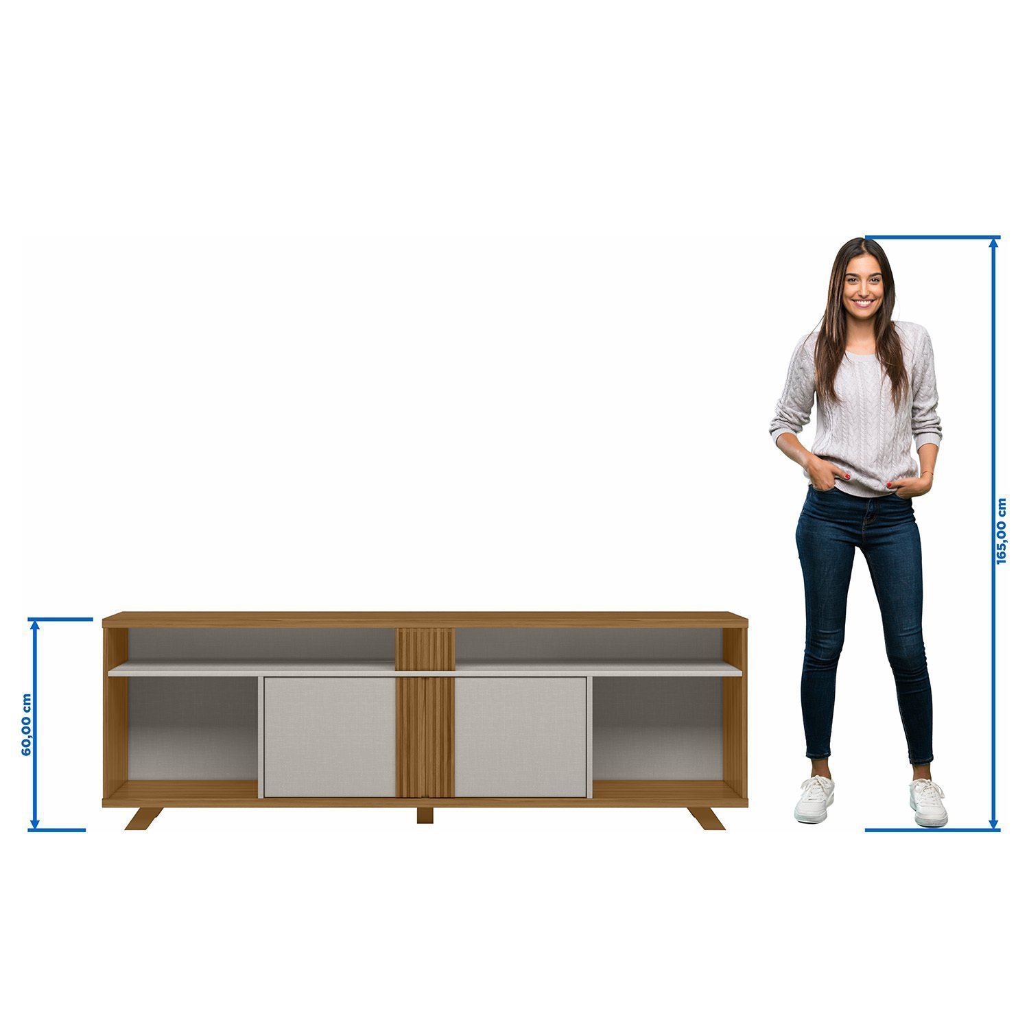 Rack para TV até 70 Polegadas NT 1320 2 Portas | MadeiraMadeira