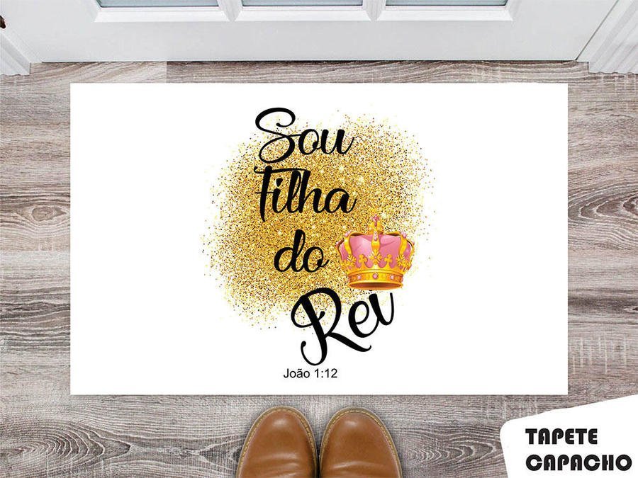 Tapete Capacho Personalizado Sou Filha Do Rei | MadeiraMadeira