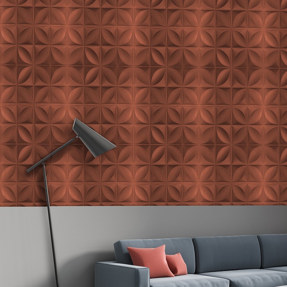 40 Placas Decorativas Revestimento de Parede Pvc 3d - Pétalas Terra ...