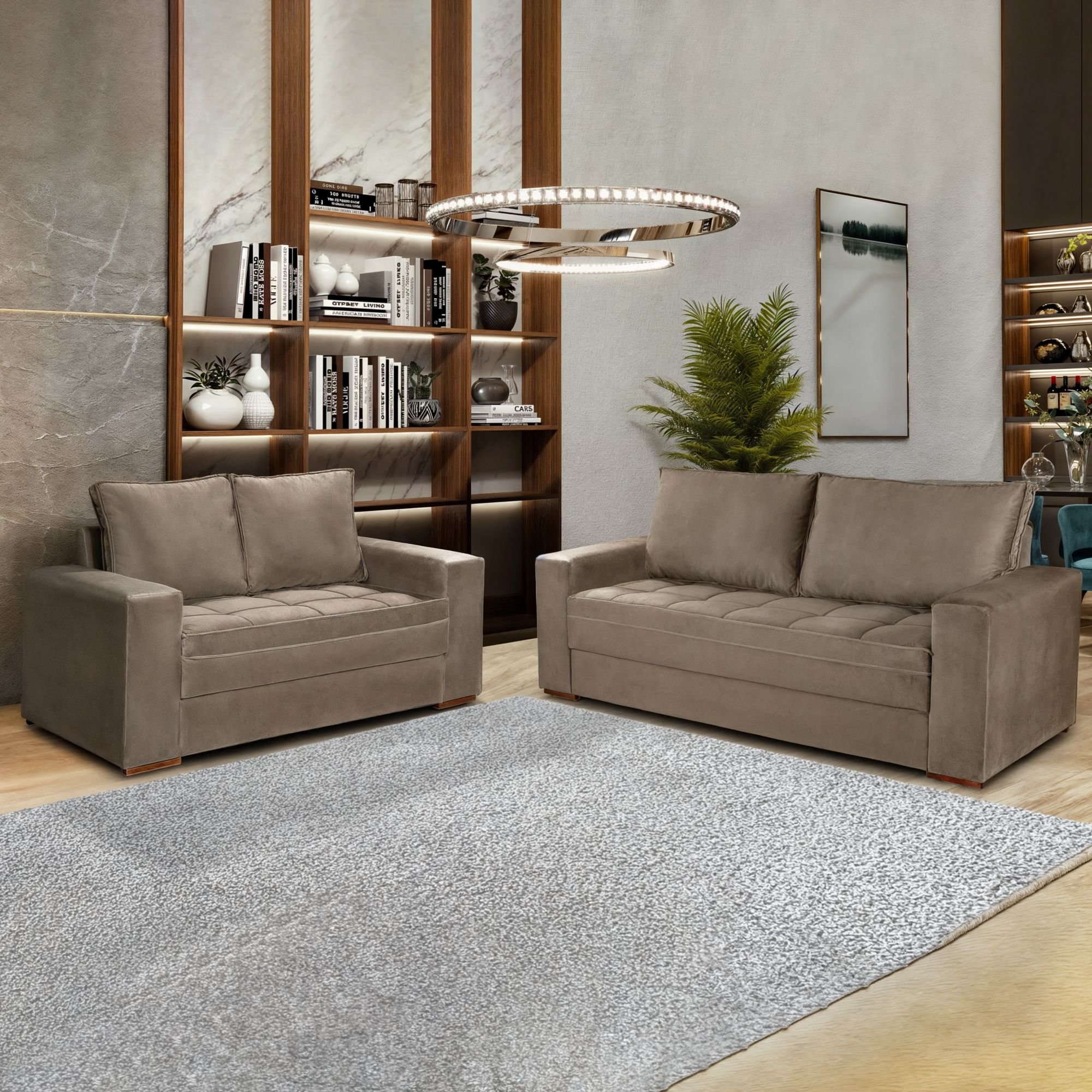 Conjunto Sofá 2 e 3 Lugares Urban | MadeiraMadeira