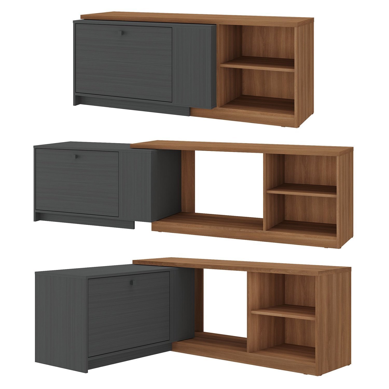 Rack Extensível para TV até 55 Polegadas 1 Porta 3 Nichos Yescasa ...