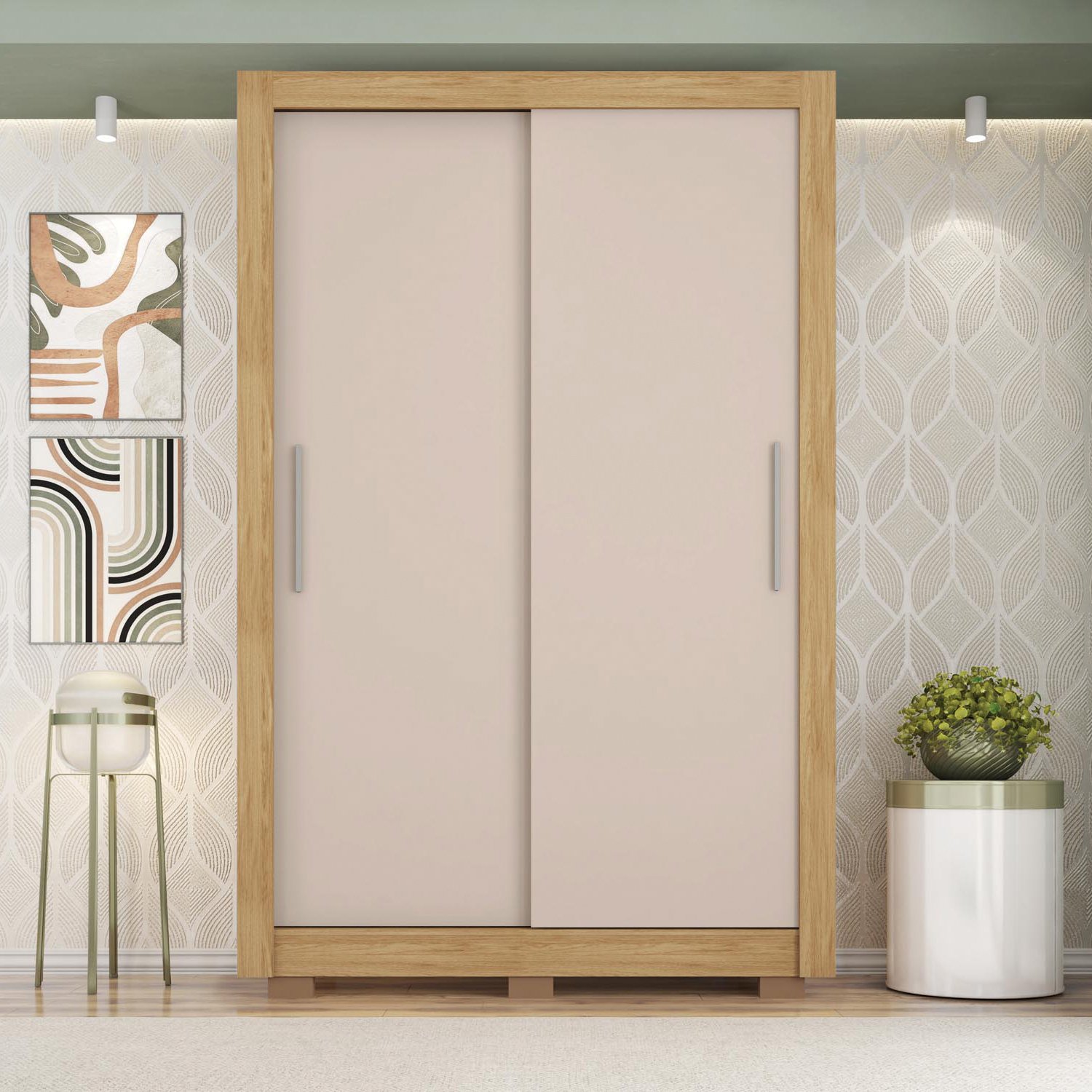 Guarda Roupas Solteiro 2 Portas de Correr com Pés Quito Espresso Móveis ...