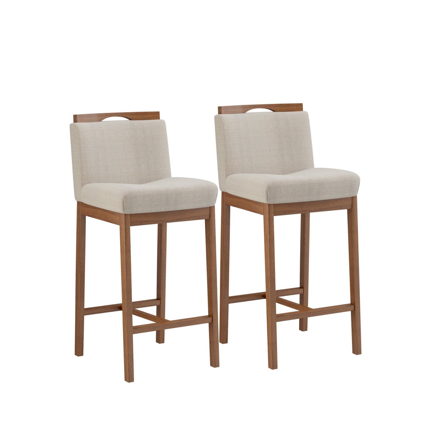 Conjunto 2 Banquetas Madeira Maciça Dani | MadeiraMadeira