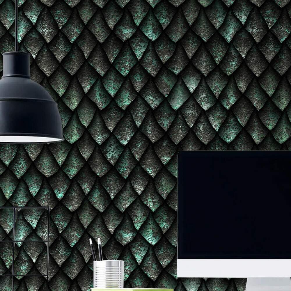 Papel de Parede Escamas de Dragão-60x300cm | MadeiraMadeira