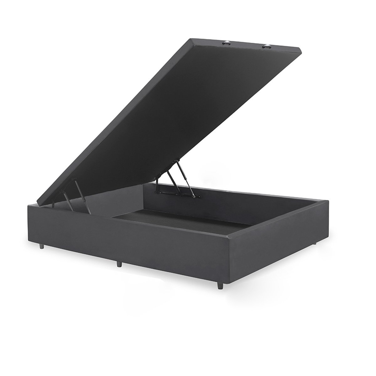 Base Cama Box Baú Casal com Pistão a Gás 138x188 Suede:cinza ...