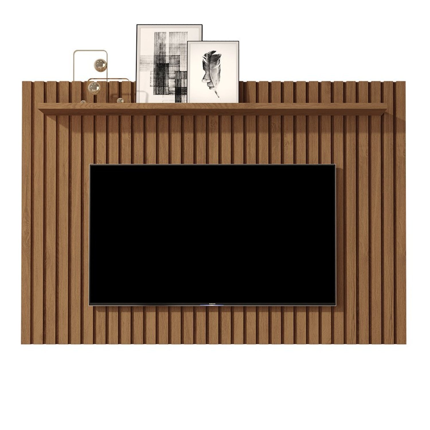 Painel para TV até 70 Polegadas Ripado com 1 Prateleira Classic ...