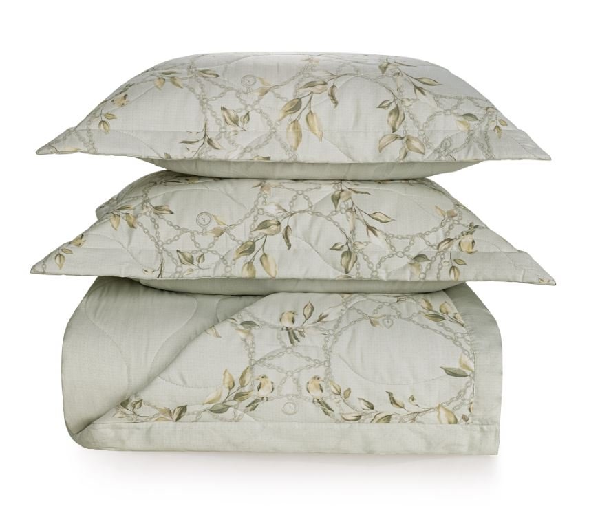 Jogo de Colcha Queen Uccelo Cetim 200 Fios Trussardi | MadeiraMadeira