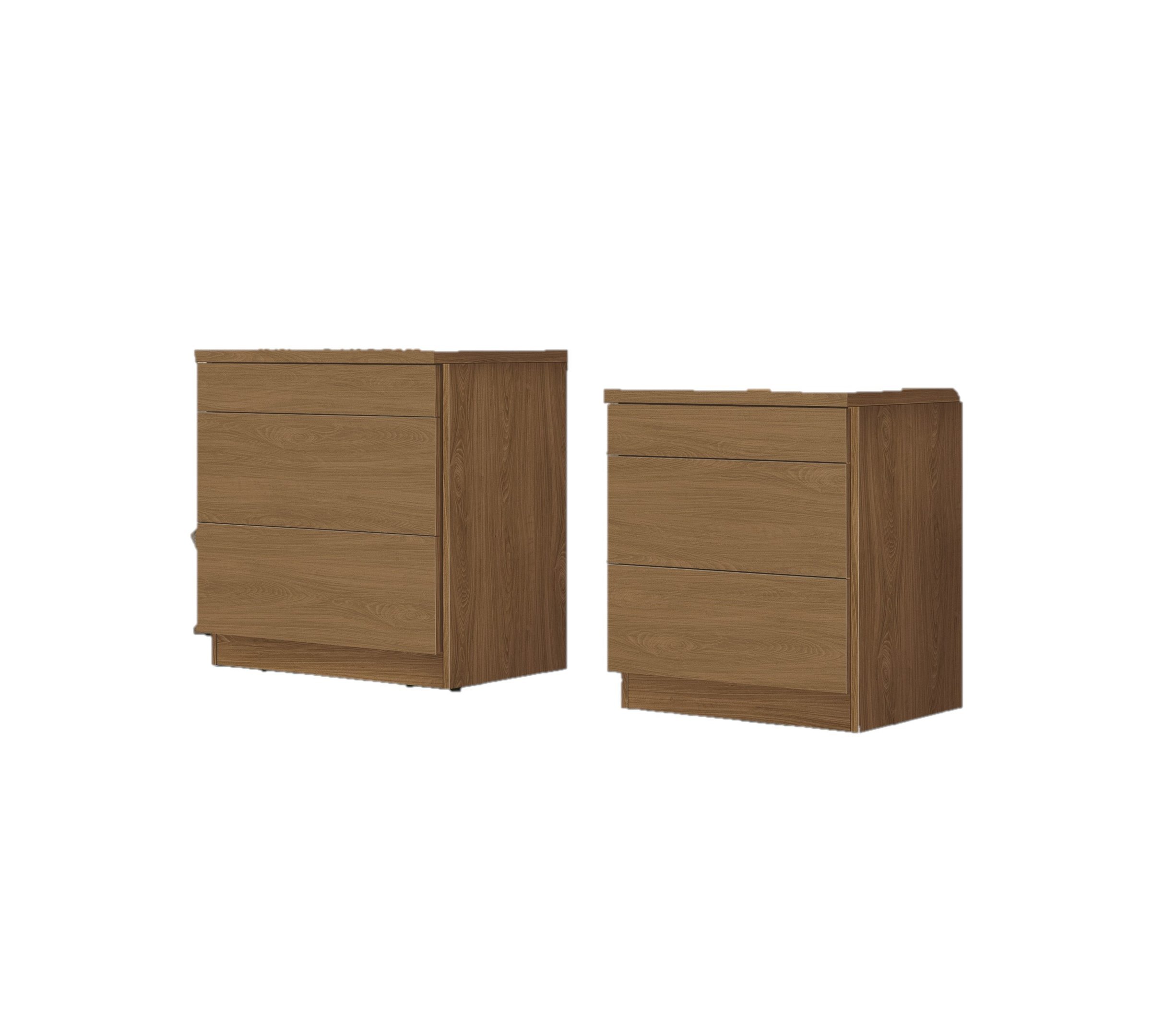 Conjunto Mesa de Cabeceira Versatile 3 Gavetas Freijó - Fazzio ...