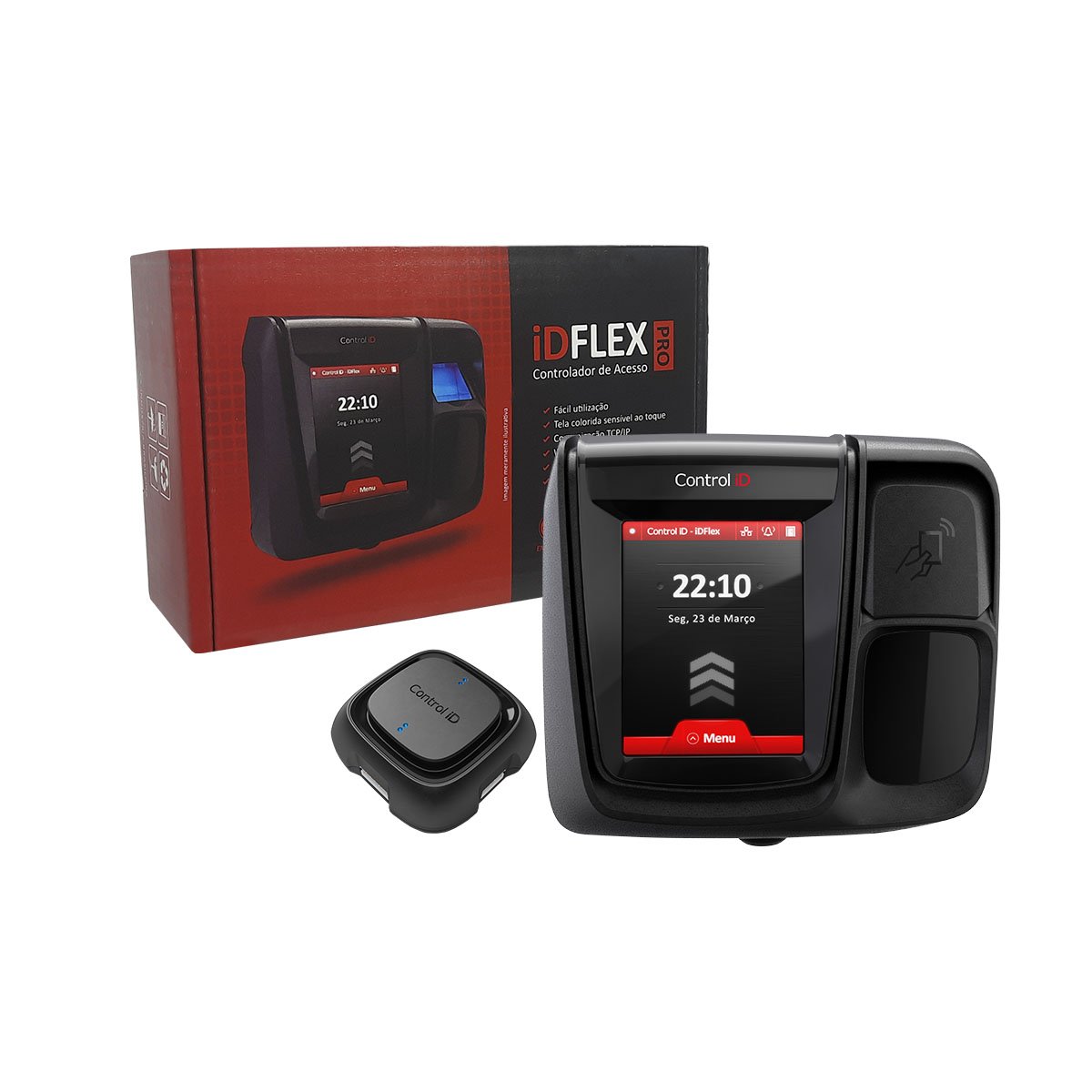 Controle De Acesso IDFlex Pro Prox Tela LCD Colorida | MadeiraMadeira
