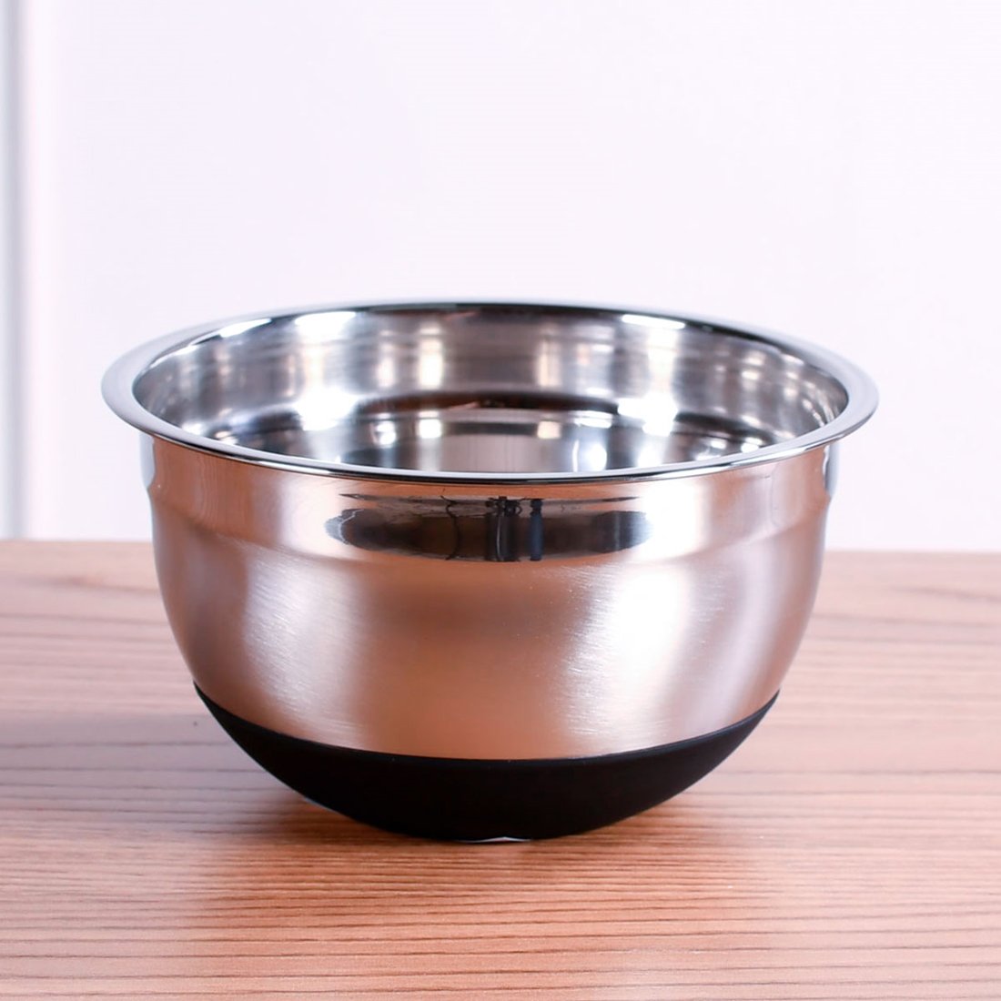 Tigela Bowl Aço Inox Com Base em Silicone 20cm Média | MadeiraMadeira