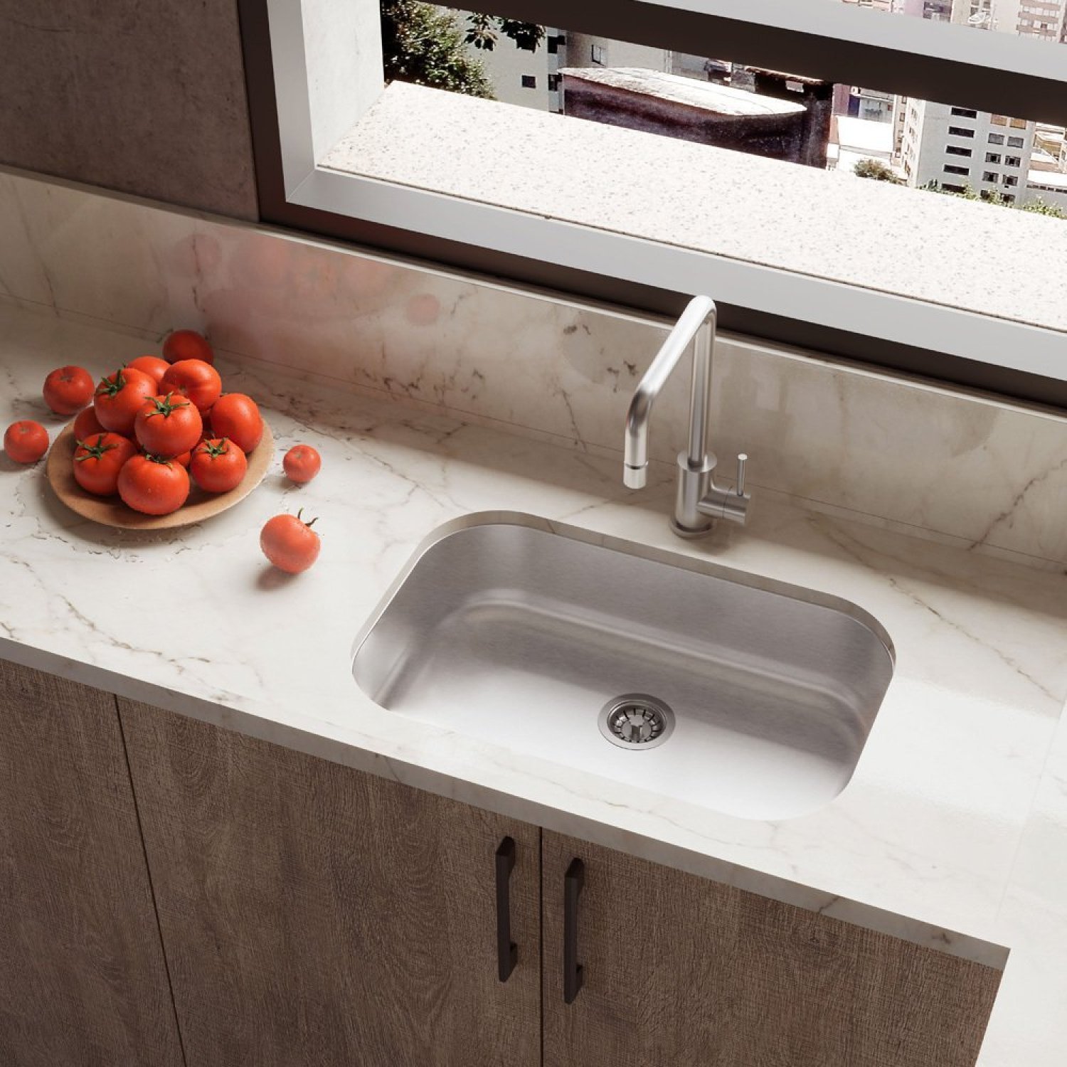 Cuba N2 em Aço Inox Escovado GhelPlus | MadeiraMadeira