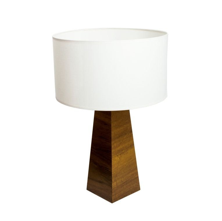 Abajur Facetado Simples Em Madeira - Foxlustres | MadeiraMadeira