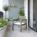 Poltrona de Jardim com Almofada Madeira Maciça Yescasa Nogueira ...