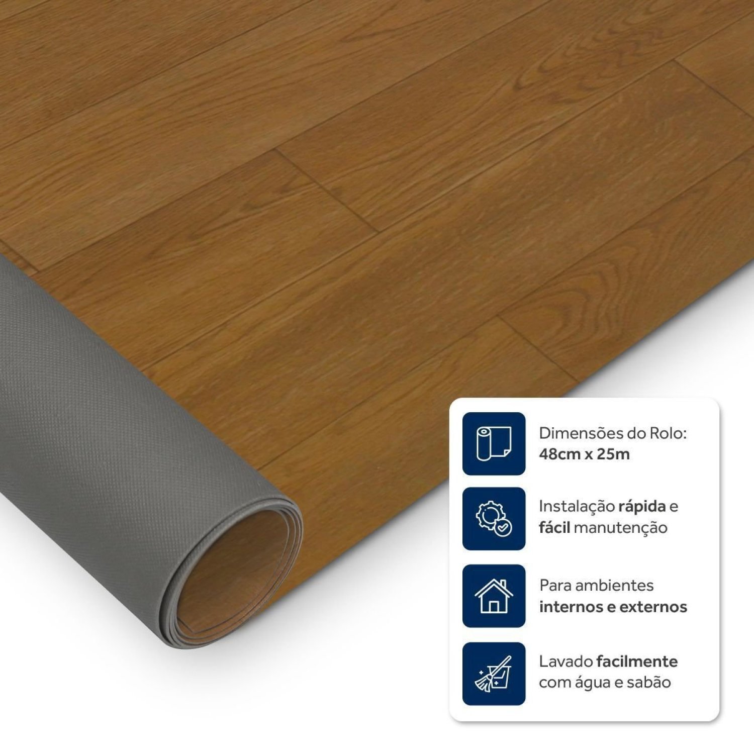 Passadeira Vinílica 0,7mm 48cm X 25m Pv43 Kapazi | MadeiraMadeira