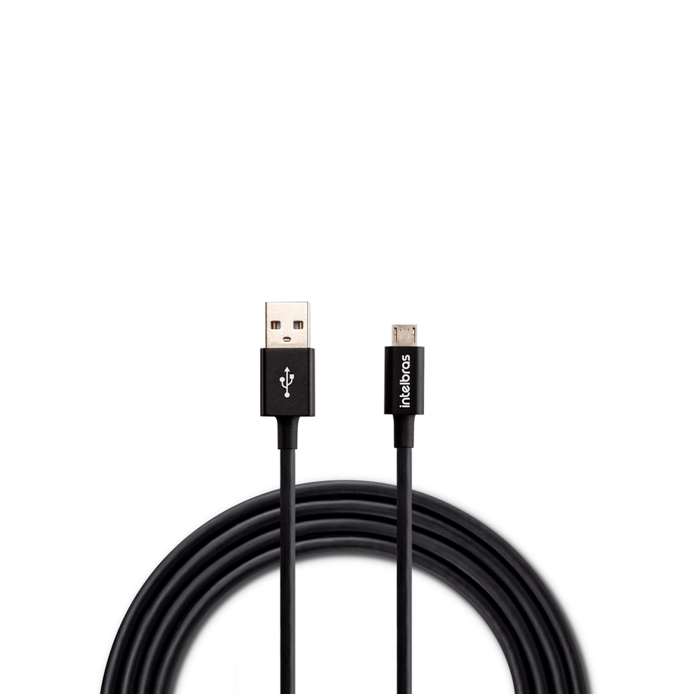 Cabo Usb para Micro Usb Pvc Intelbras 1.2mt Preto Euab 12 Pp 4830073 ...