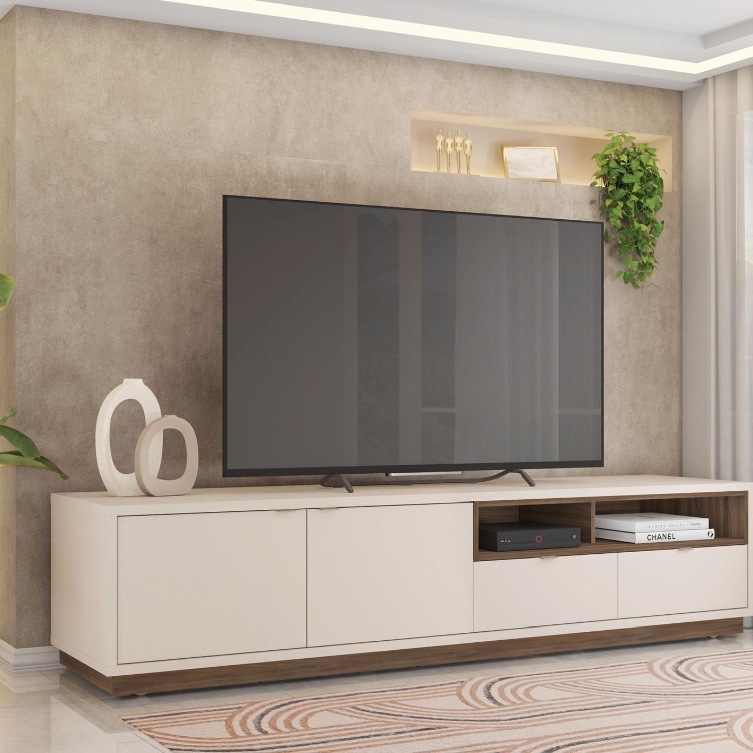 Rack Para TV 75 Polegadas com 2 Gavetas Viena | MadeiraMadeira