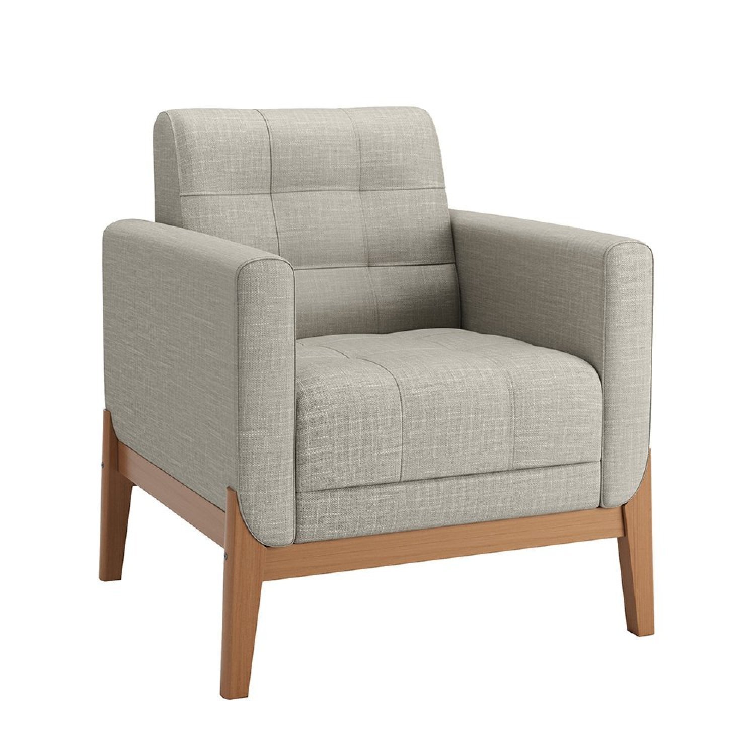 Poltrona Decorativa para Sala de Estar em Linho 305 Brooks | MadeiraMadeira