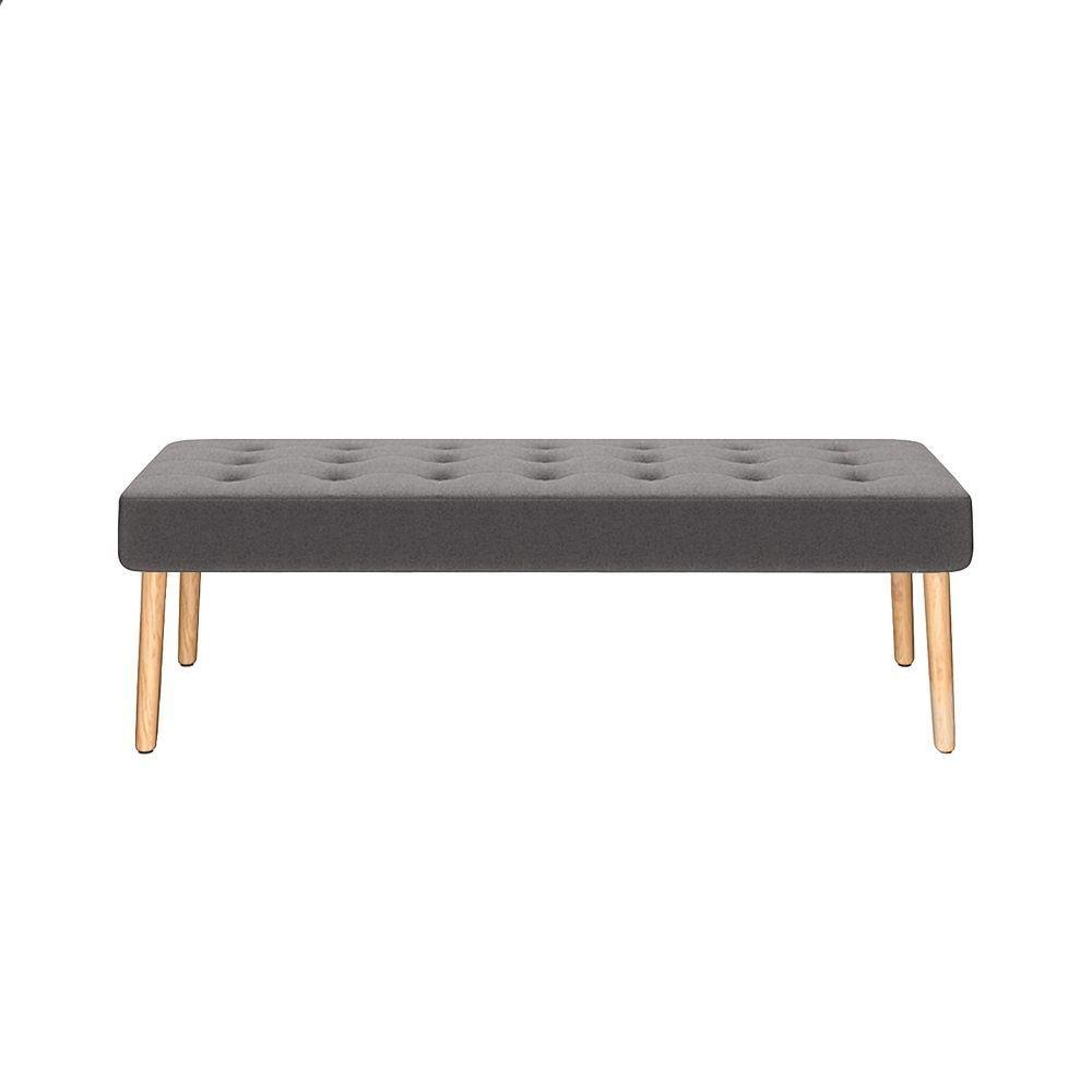 Banco Capitone 1,20M Suede Cinza | MadeiraMadeira