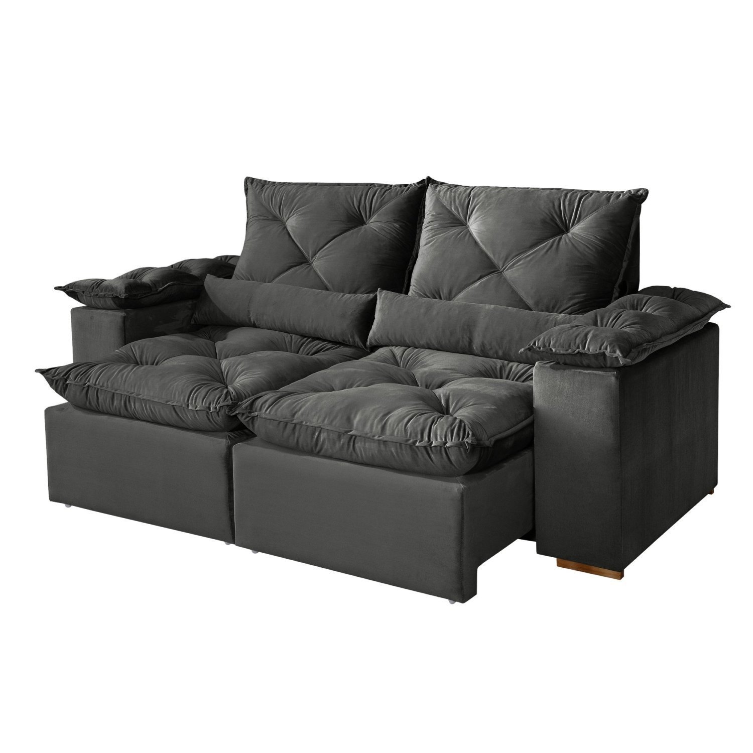 Sofá Retrátil e Reclinável 3 Lugares 196cm Londres | MadeiraMadeira