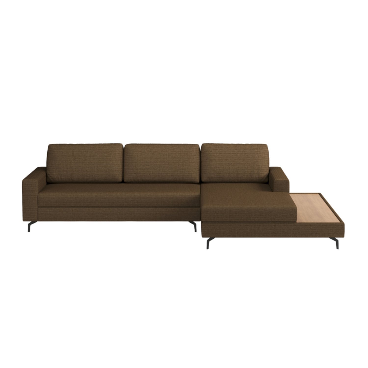Sofá em Linho 322cm Chaise Direito e Deck Loft | MadeiraMadeira