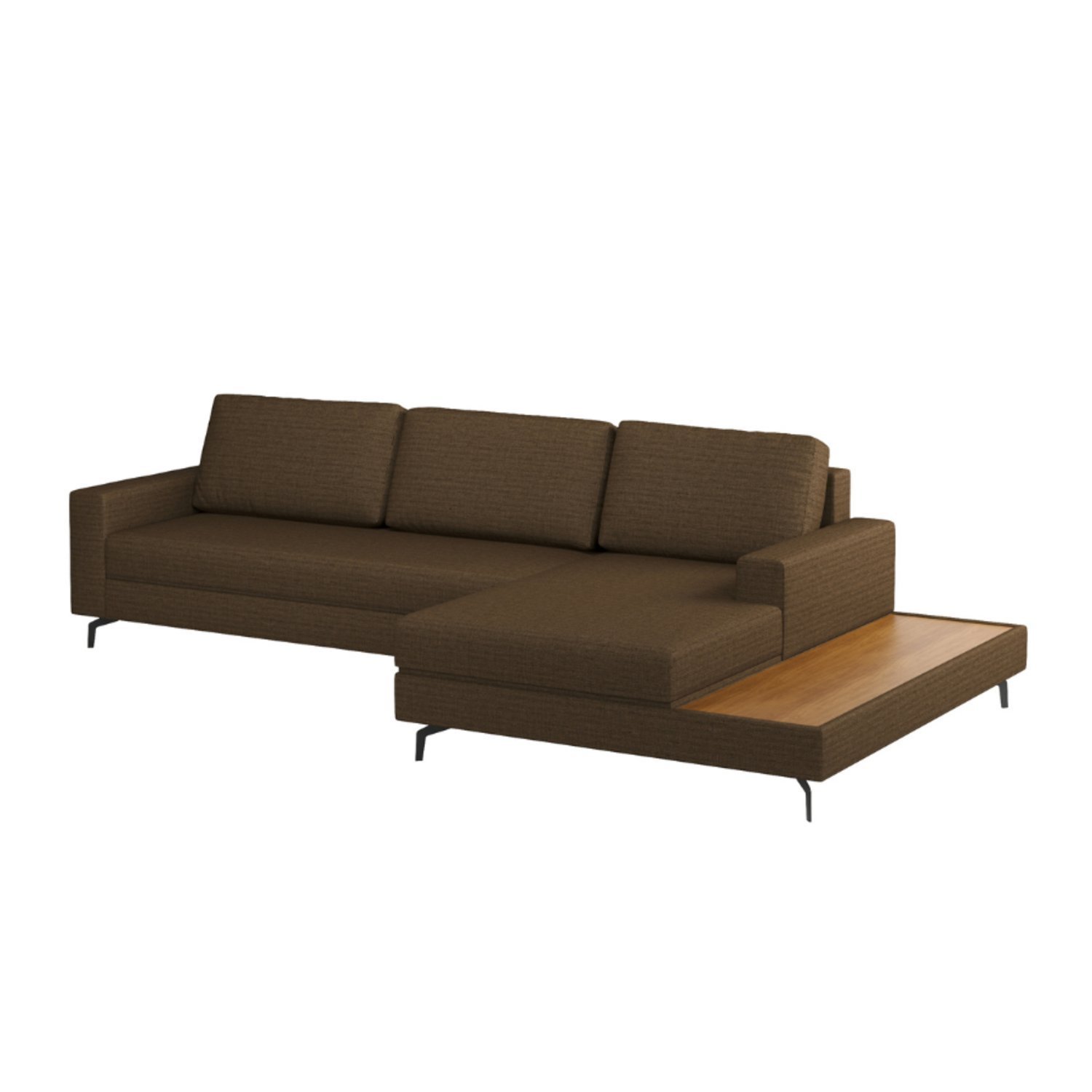 Sofá em Linho 322cm Chaise Direito e Deck Loft | MadeiraMadeira