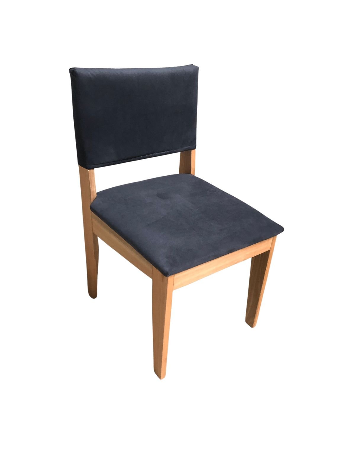 Cadeira de Madeira Maciça Estofada Resistente Robusta - Cinza ...